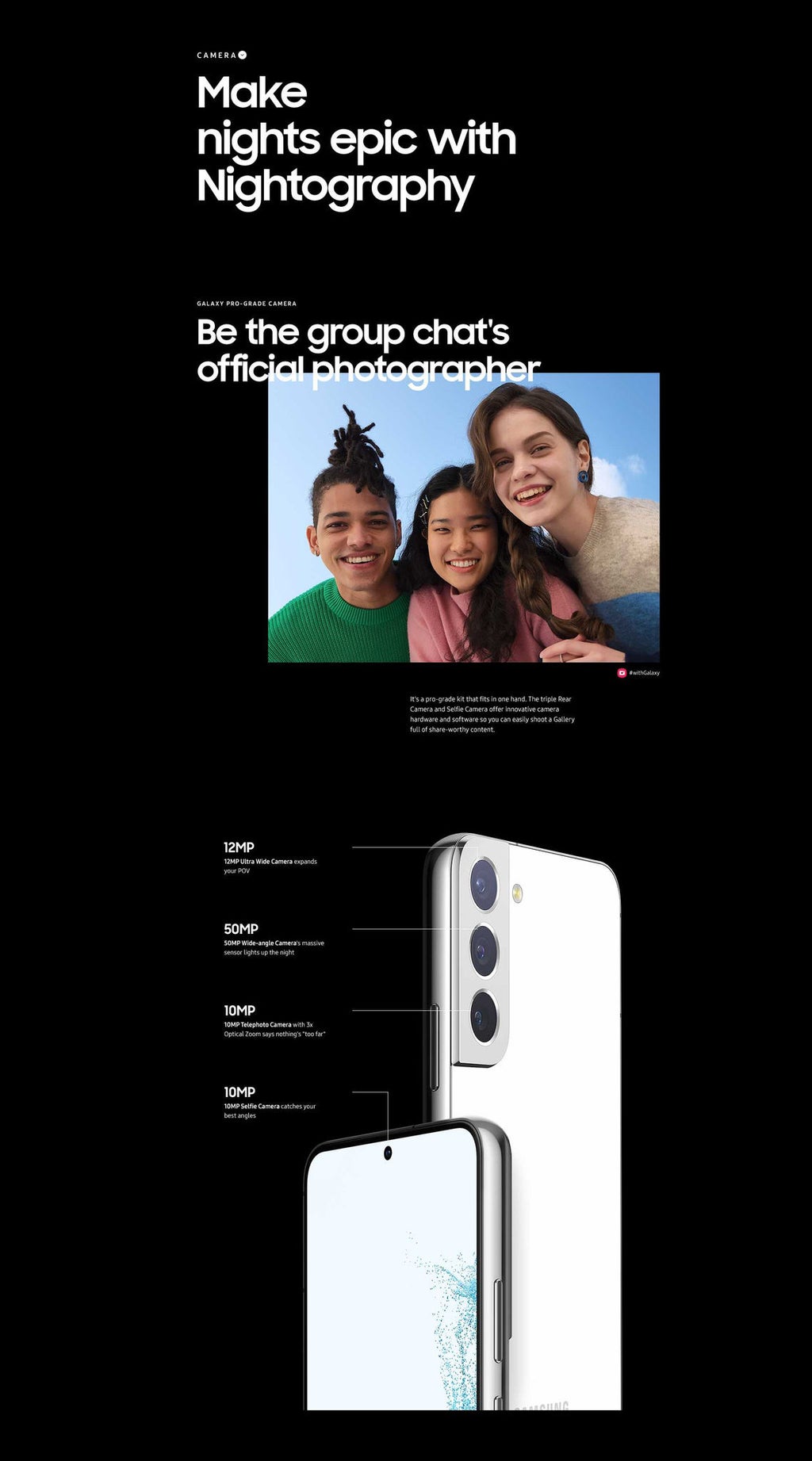 Buy the 256GB Phantom white Samsung Galaxy S22 on a plan | amaysim